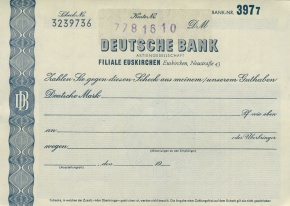 Schecks: Deutsche Bank – Moneypedia